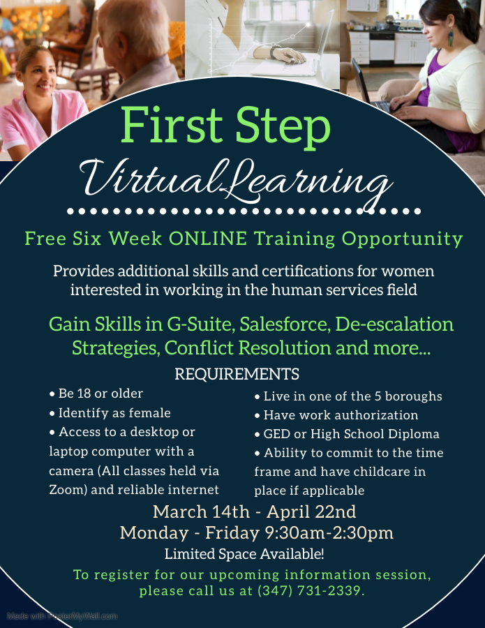 Virtual First Step Human Services Training – March & April 2022 Cohort ...